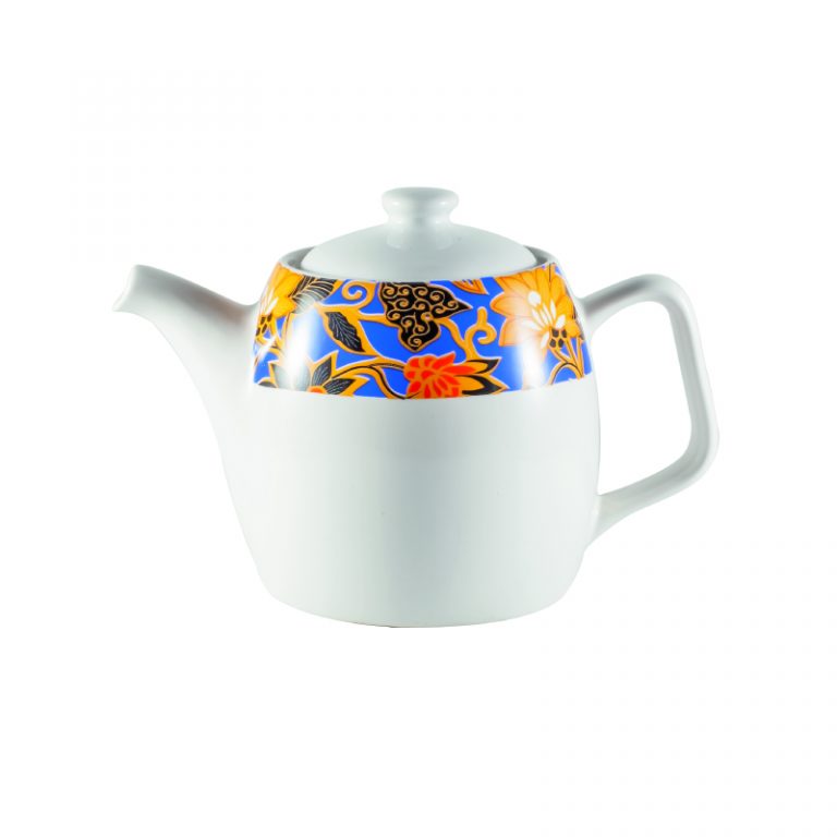 Batik Jawa Manis Blue Orange Teapot - Kopin | Tableware Company Indonesia